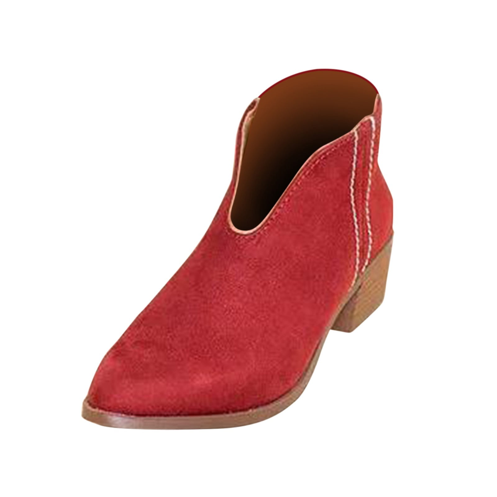 Cut Out Chelsea Boot Trendy Chunky Heel Slip-on Pointed Toe Booties ...