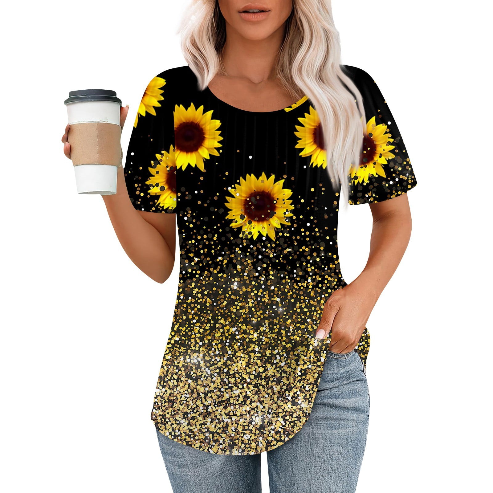 Cut Out Tops For Women Women'S Tops, Tees & Blouses Vintage Short ...