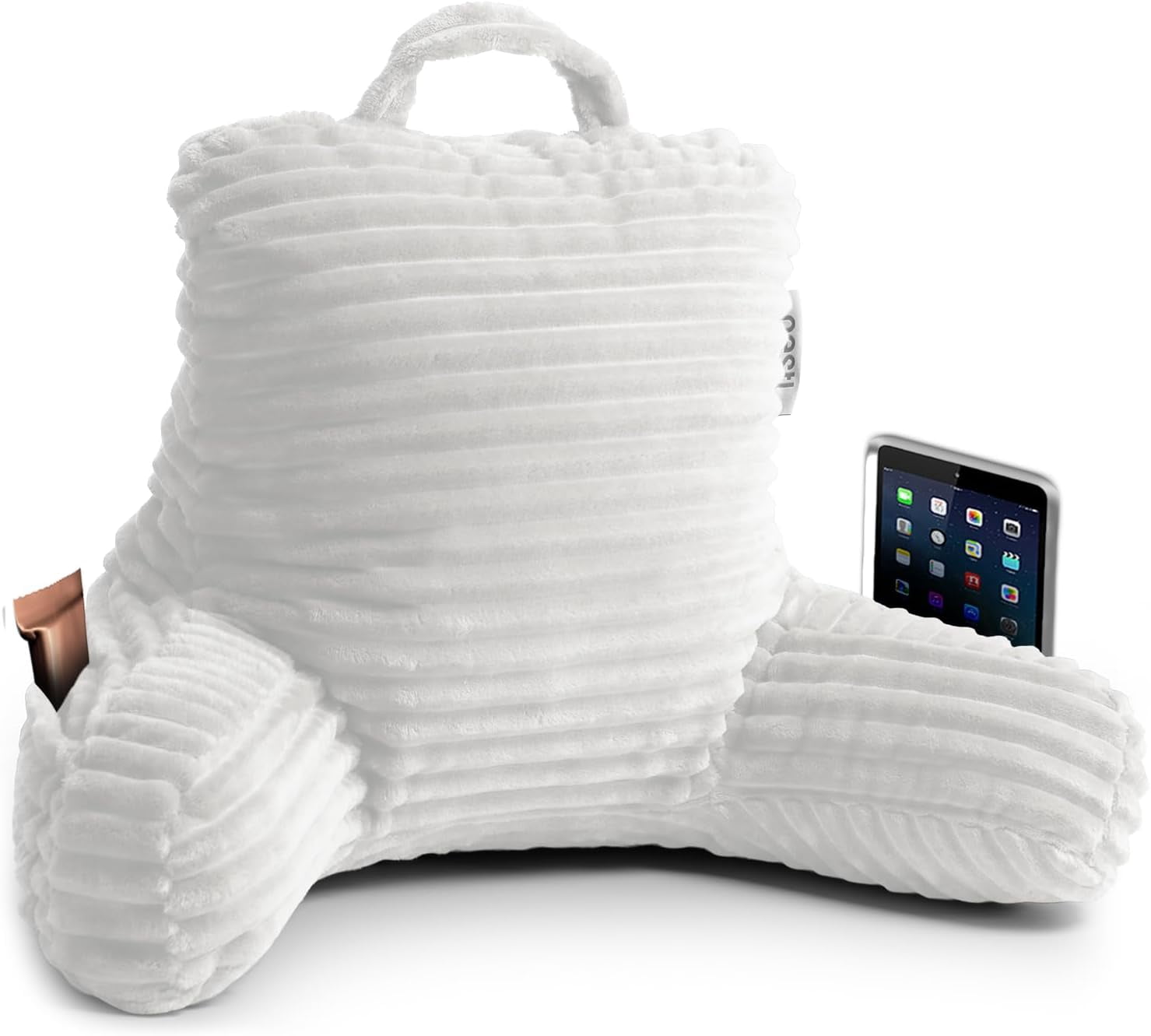 Cut Plush Striped Reading Pillow for Kids & Teens, Small Back Pillow ...