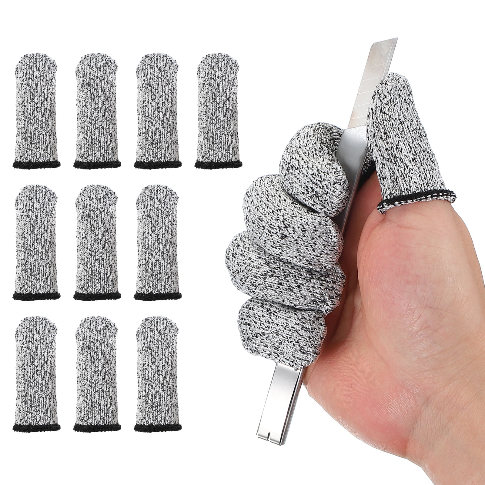 Cut Resistant Finger Cots Protectors 2.4 x 1 Inch, Reusable Anti-Cut ...