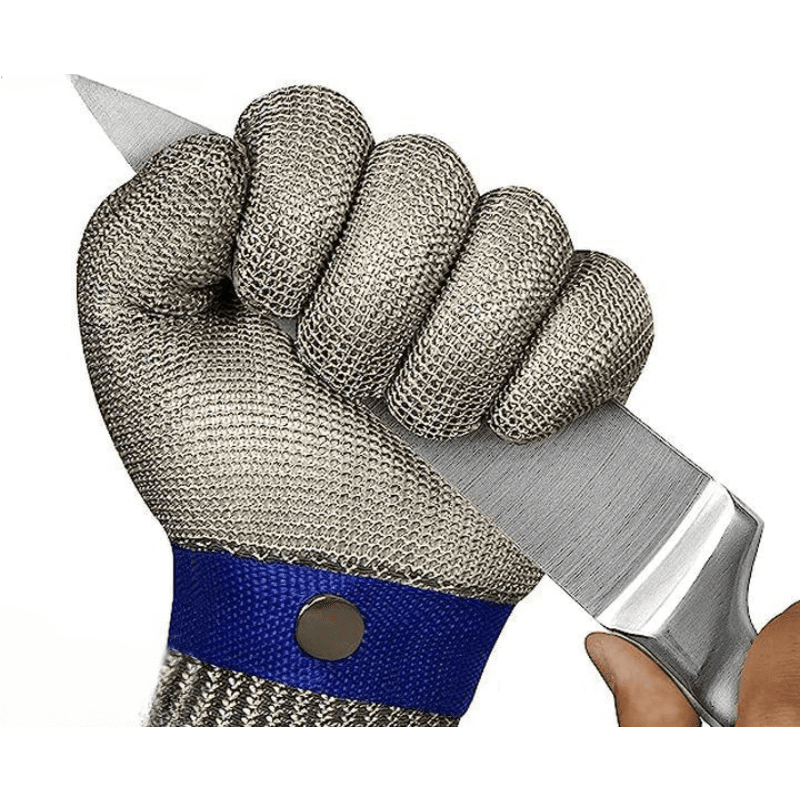 Cut Resistant Glove Stainless Steel Mesh Metal Gloves Working Safety ...