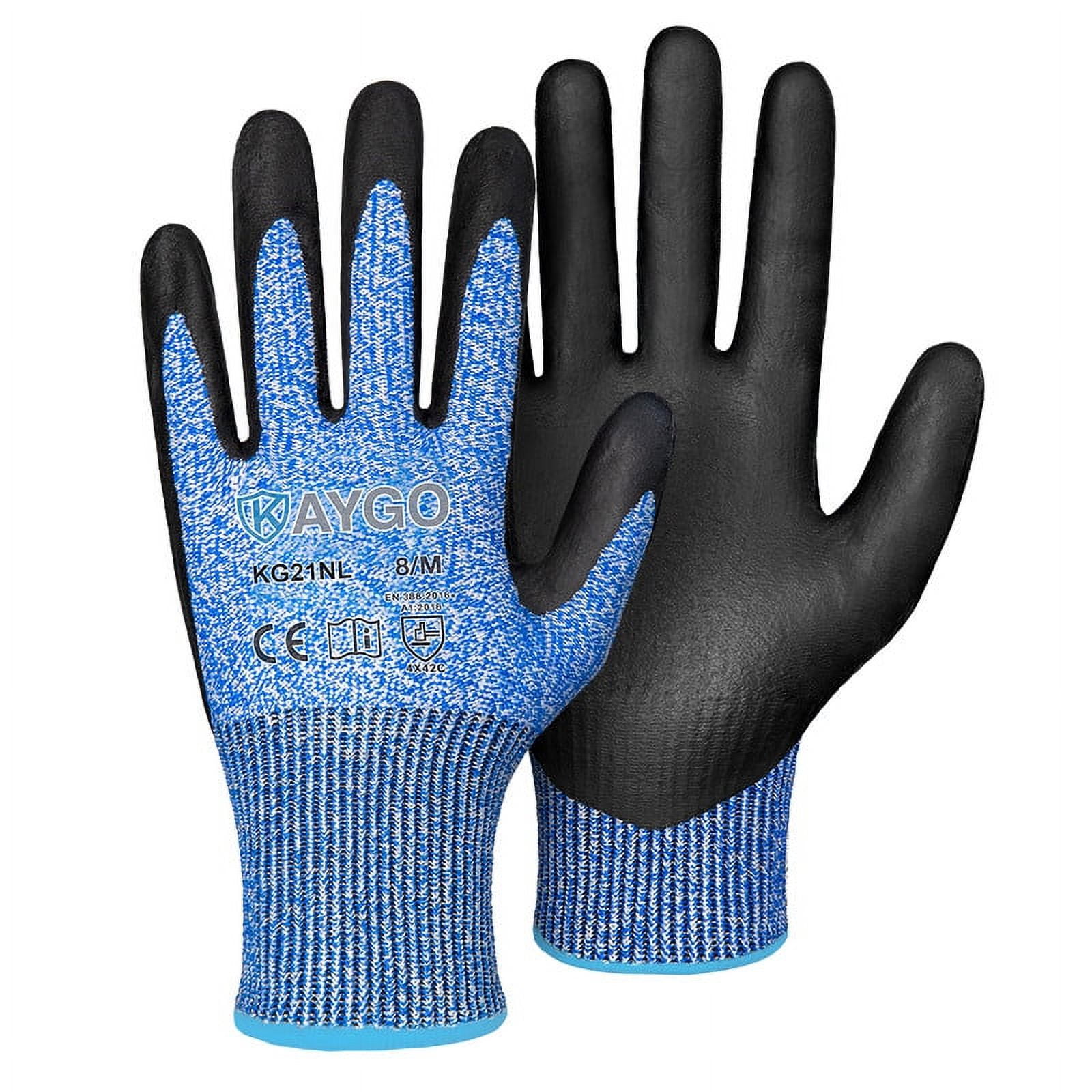 Cut Resistant Gloves, MicroFoam Nitrile Coated, ANSI Cut level A3,Superior Grip Performance ...