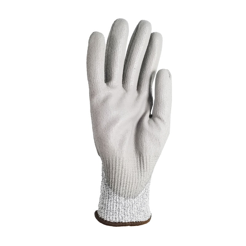Cut Resistant HPPE Fibre Level 5 Protective Gloves with PU Safety Work ...