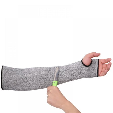 1 Pair Black Polyester Cut-resistant Sleeve, Arm Protection Sleeve ...