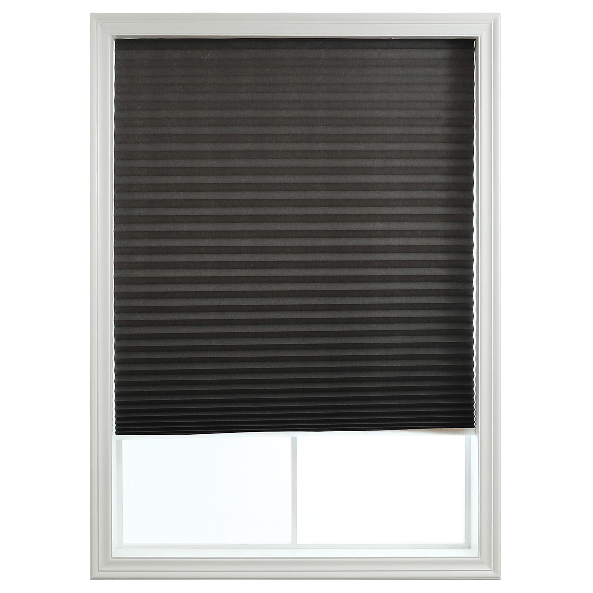 Cut-at-Home Cordless 100% Blackout Cellular Fabric Pleated Window Shade ...