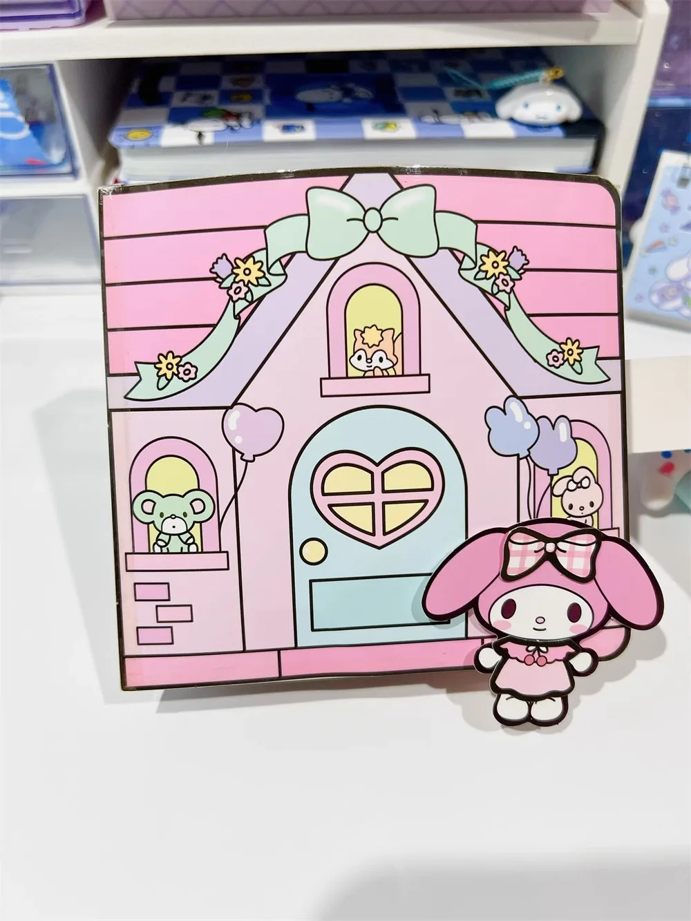 Cut-free Sanrio Kuromi Pochacco Kitty My melody Cinnamoroll Quiet Book Kneading Le Dou Dou Ben ...