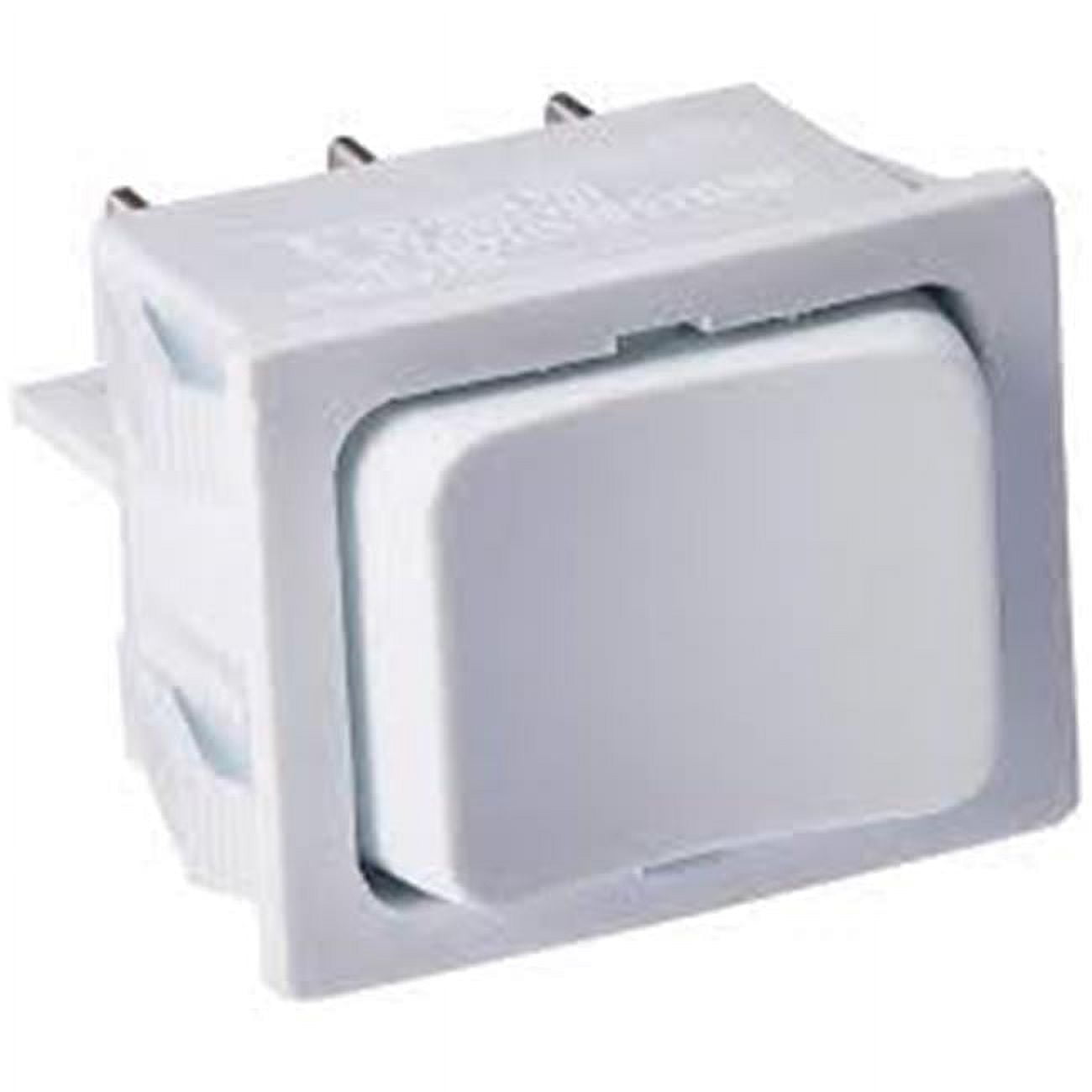 Cut-out 0.87 in. 5A Momentary On, Off Momentary on DPDT White Rocker ...