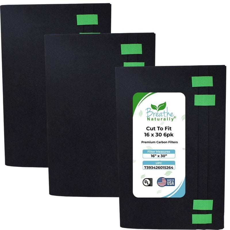 Cut to Fit Carbon Filters - 16x30 6pk - Walmart.com