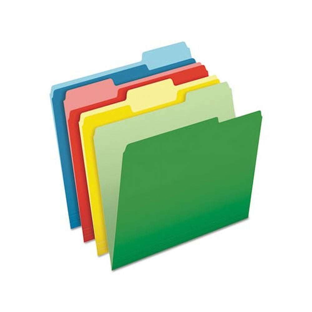 CutLess File Folders 1/3-Cut Tabs, Letter Size, Assorted, 100/Box ...