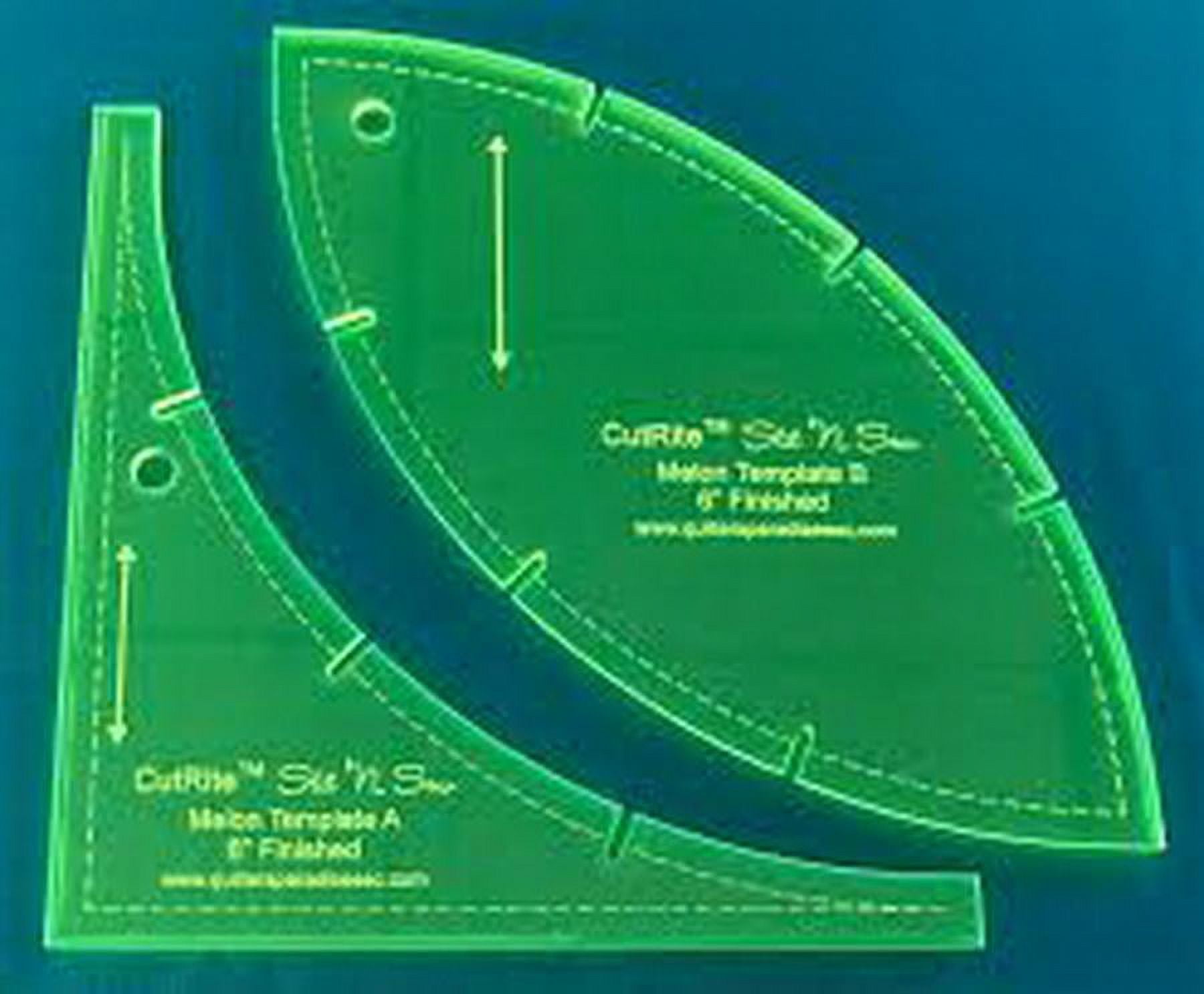 CutRite- Slit n' Sew Template Melon 6" Finished by Quilter's Paradise ...