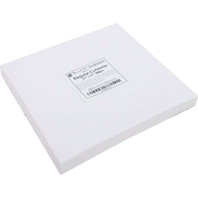 Cutaway Embroidery Stabilizer by | 1.8 oz Medium Weight | 11x11 100 ...