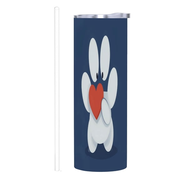 Cute 20 oz Stainless Steel Insulated Tumbler with Cartoon Rabbit ...