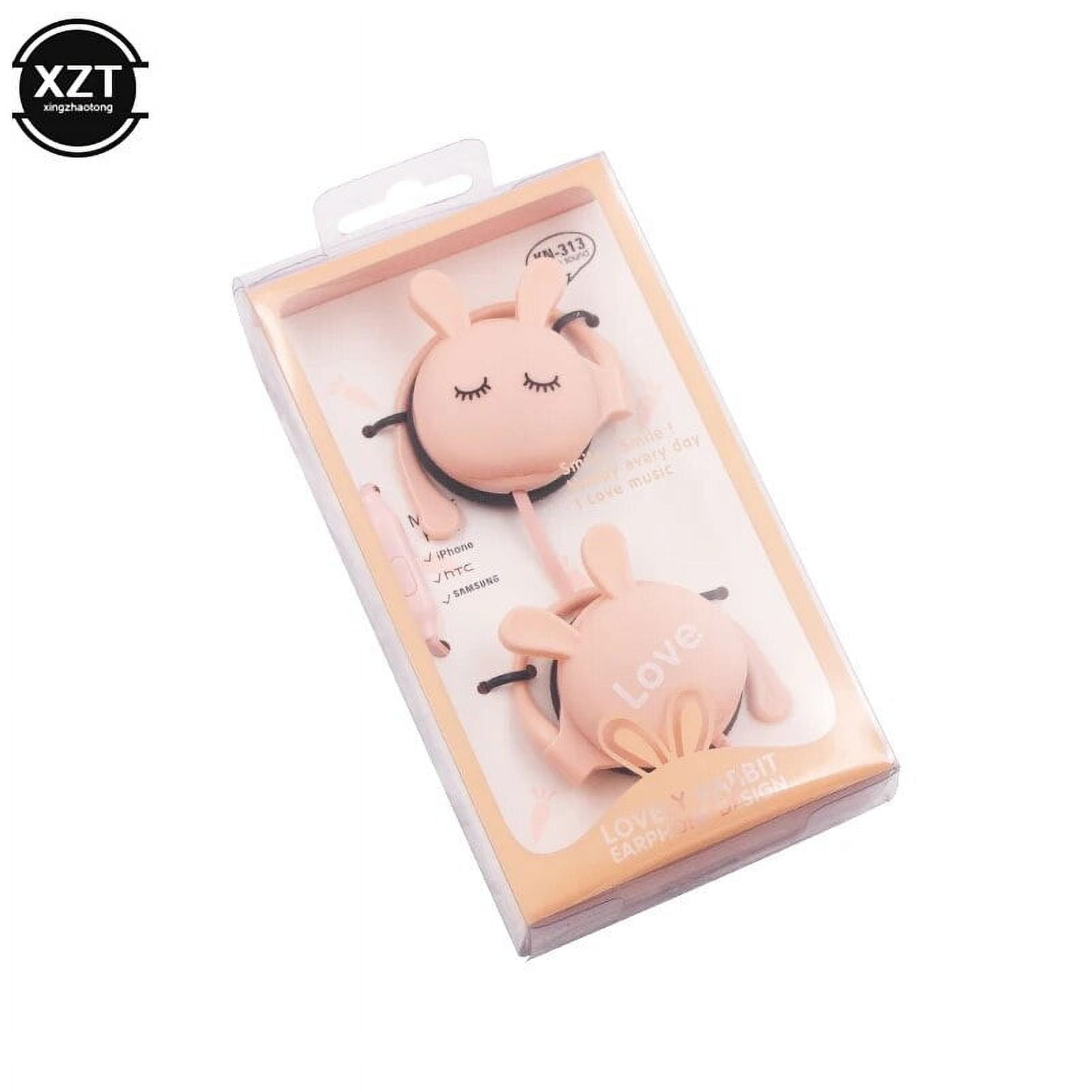 Cute 3.5mm Headphones Rabbit Cartoon Earphones 3.5mm AUX Stereo with ...