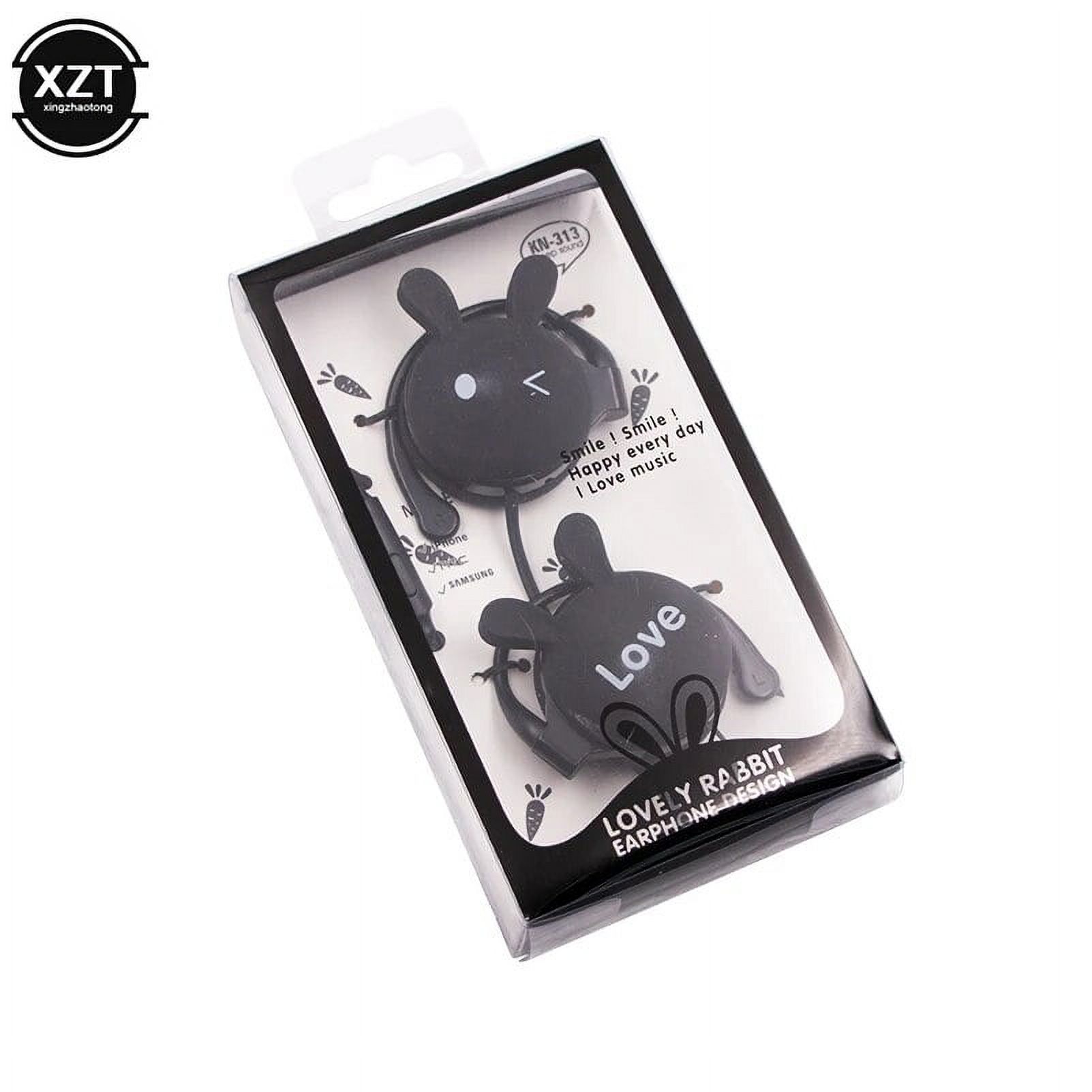 Cute 3.5mm Headphones Rabbit Cartoon Earphones 3.5mm AUX Stereo with ...