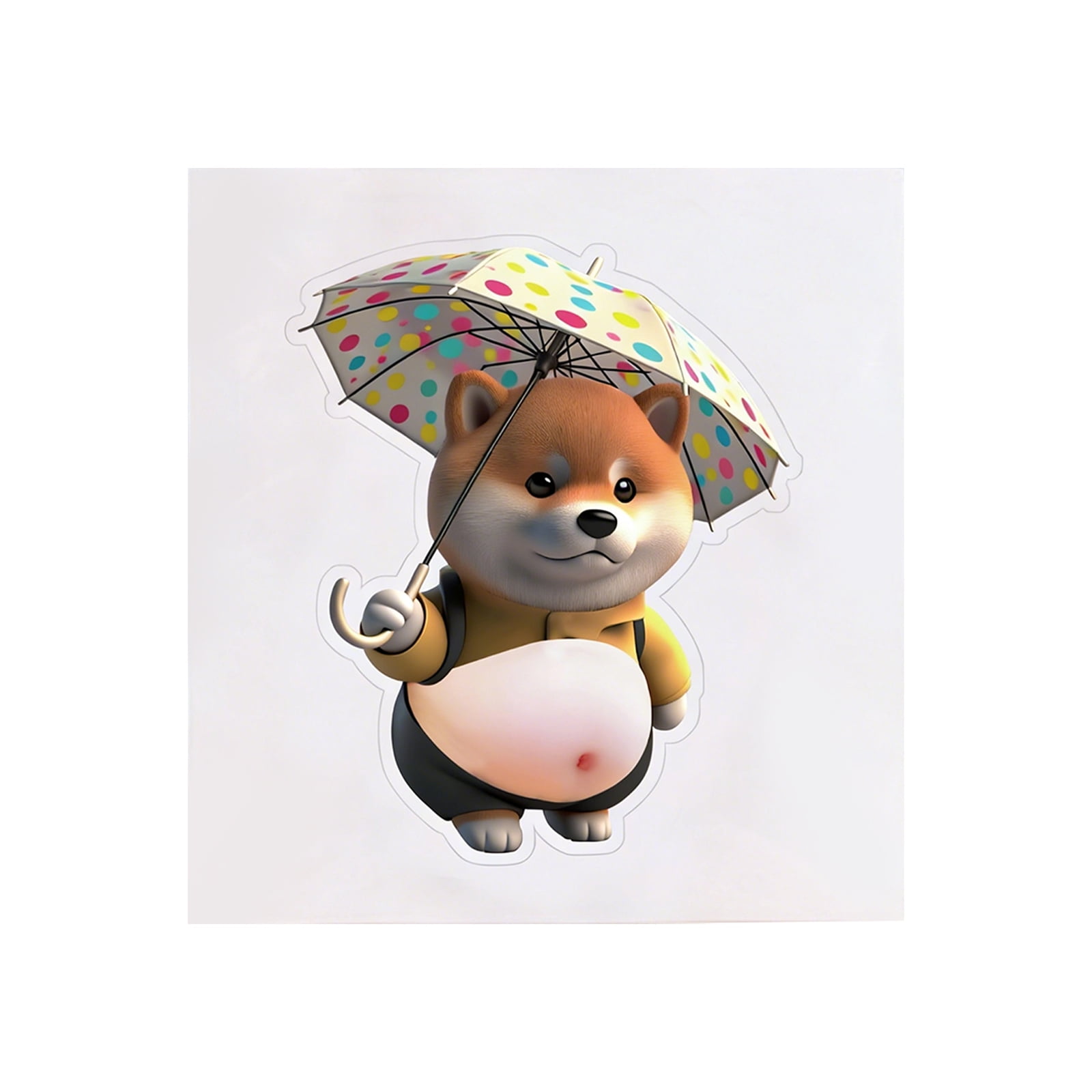 Cute 3D Belly Stickers, 3D Squeeze Stomach Design, Squeeze Belly Decals ...