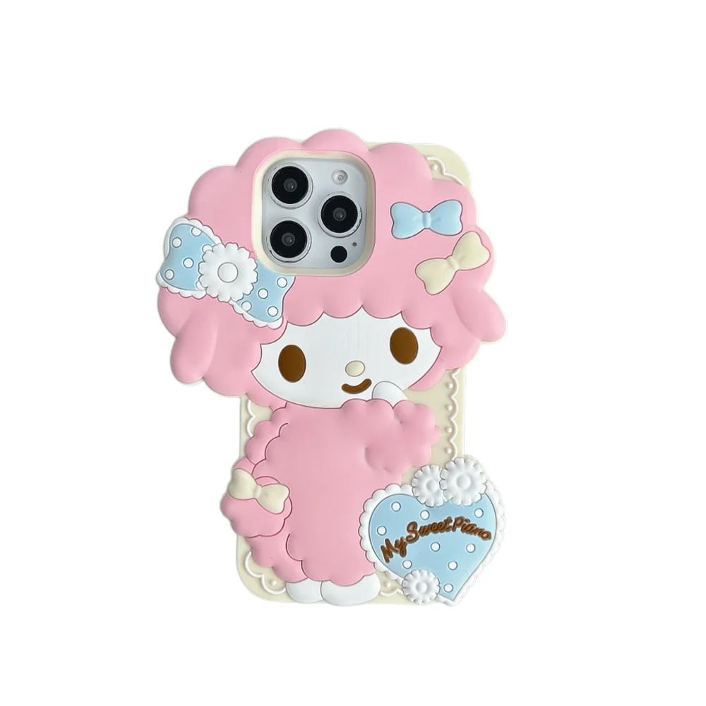 Cute 3D Cartoon My Melody Case For iphone 16 ProMax 15 14 13 12 Pro Max ...