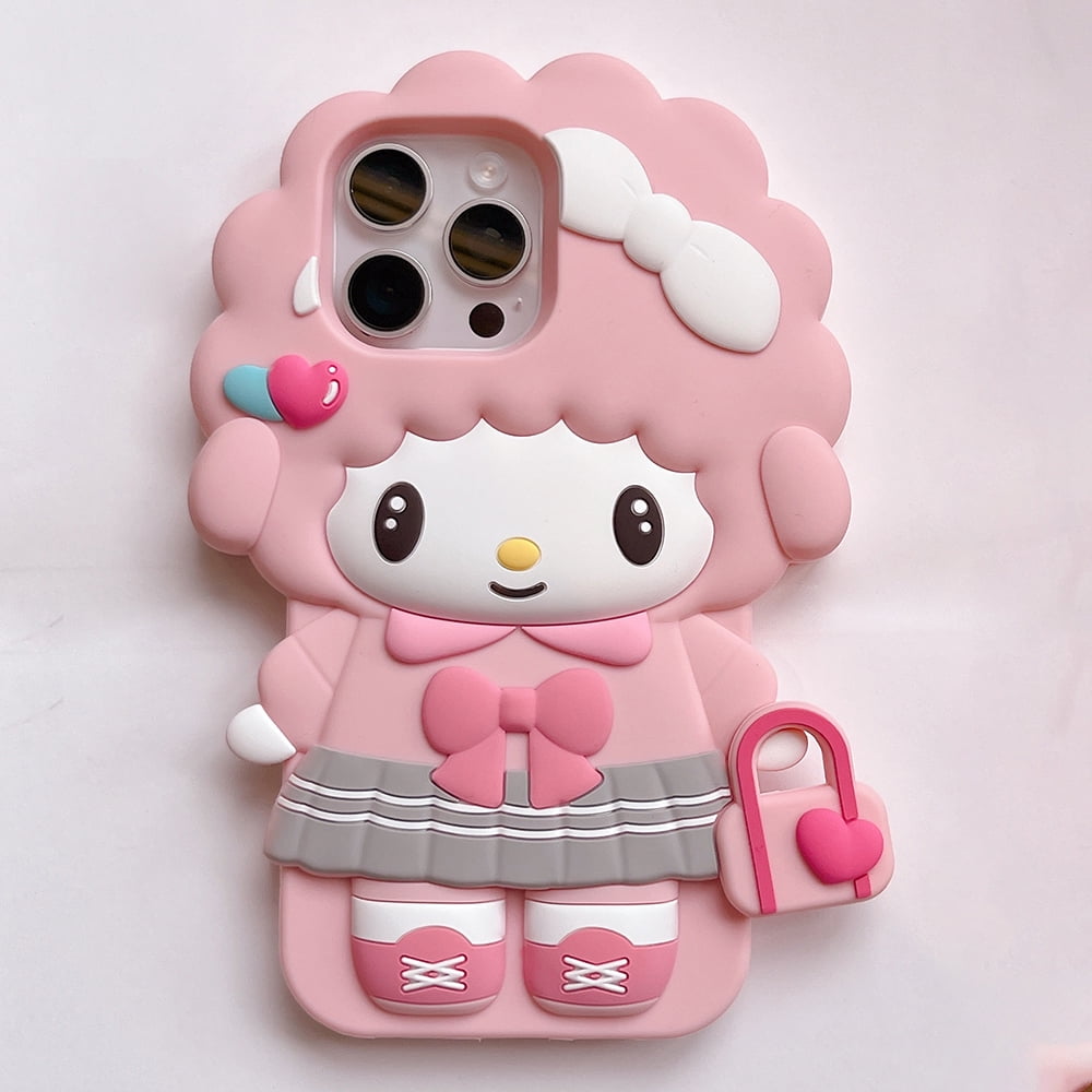 Cute 3D Cartoon My Melody Piano Soft Silicone Phone Case for iPhone 16 ...