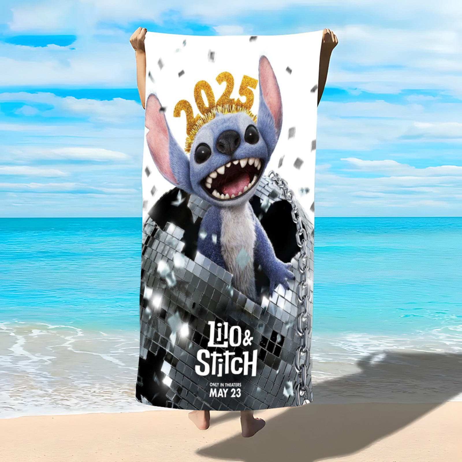 Cute 3D Fashion Print Beach Towel Cartoon Lovers Microfiber Quick Dry ...
