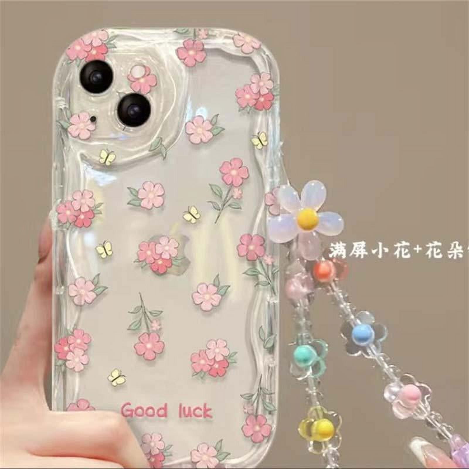 Cute 3D Flower Bracelet Wrist Chain Lanyard Phone Case for Samsung Galaxy A55 5G A35 A54 S24 ...