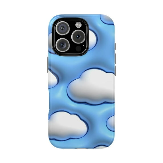 Cute 3D Illusion Soft Blue Sky Cloud Aesthetic Phone Case with iPhone ...
