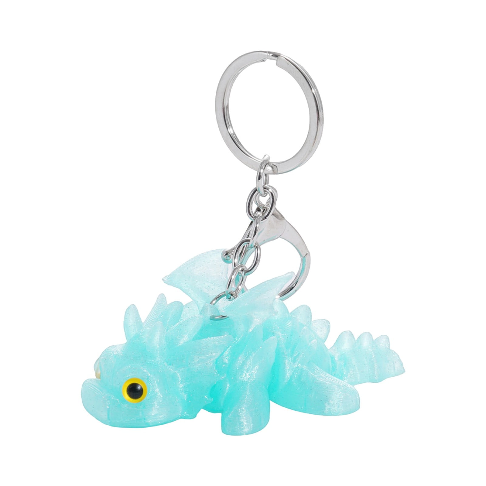 Cute 3D Printed Flying Dragon 3.3 Inches Articulated Fidget Keychain ...