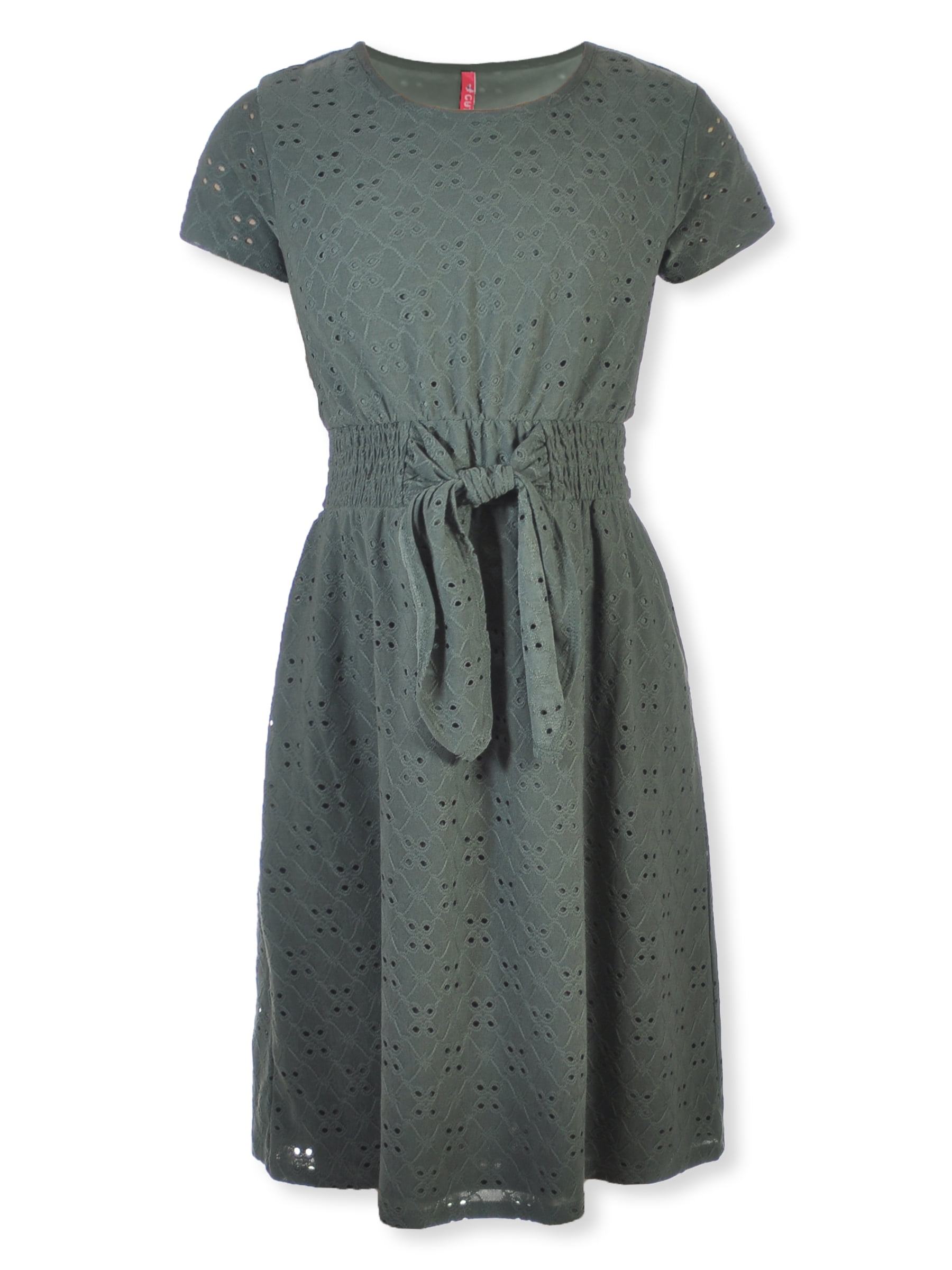 Cute 4 U Girls' Flower Puff Dress Color: army green Size: 14 - 16 ...