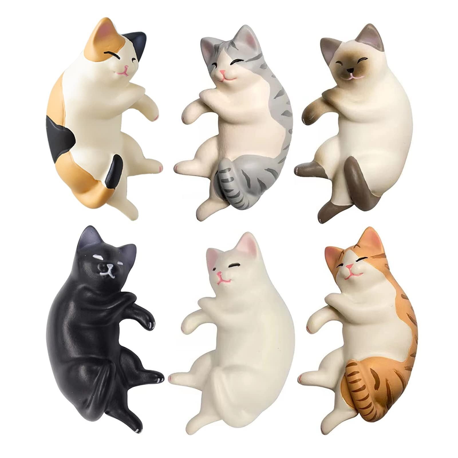 Cute 6 Pack Fun Cat Refrigerator Magnets Office Magnet Cute Magnets for ...