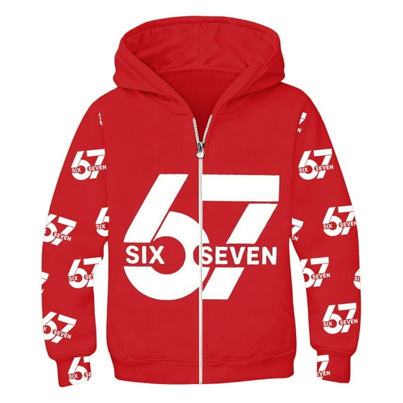 Cute 67 Number Hoodie for Girls Boys Long Sleeve Sweatshirts Casual ...