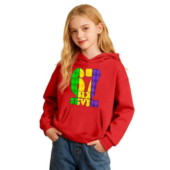 Cute 67 Number Hoodie for Girls Boys Winter Sweatshirts Casual Long ...