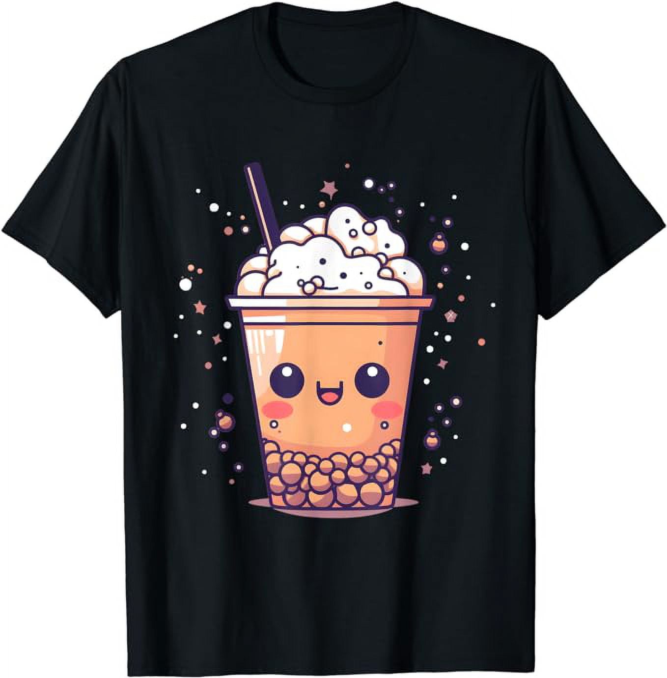 Cute AI Anime Kawaii Boba Tea Bubble Tea T-Shirt - Walmart.com