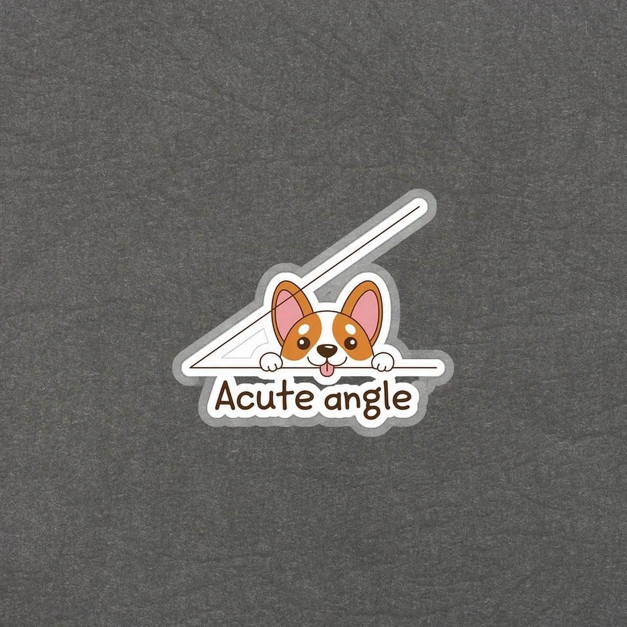 Cute Acute Angle Corgi Math Pun Sticker For Students & Teachersphone ...