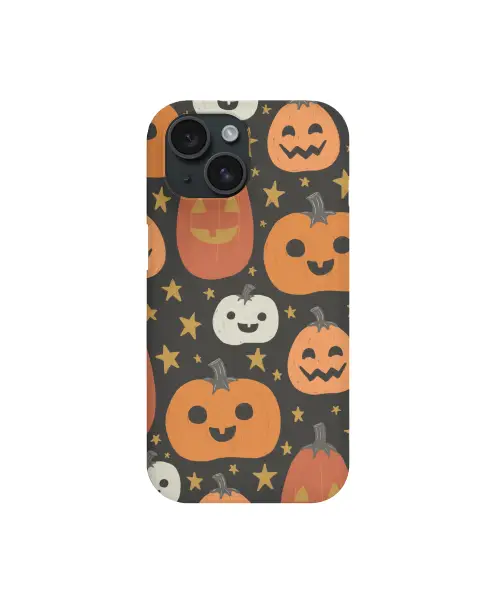 Cute Adorable Halloween Orange Pumpkin Phone Case for iPhone 16 15 14 ...
