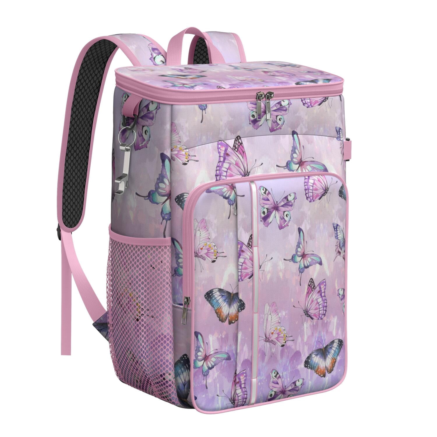 Cute Aesthetic Floral Butterfly Backpack Cooler – Leakproof Waterproof ...