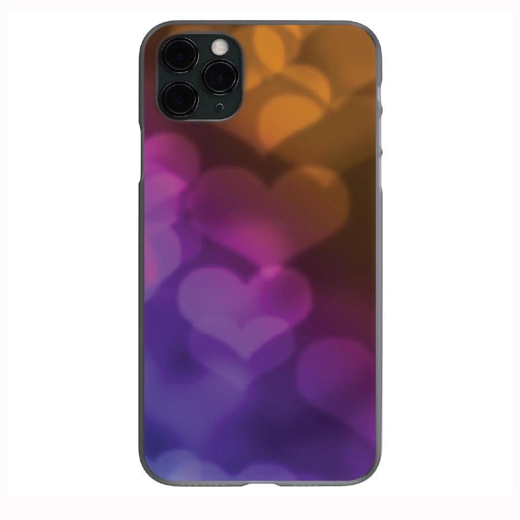 Cute Aesthetic Rainbow Hearts Orange to Purple Fade Phone Case for 17 ...