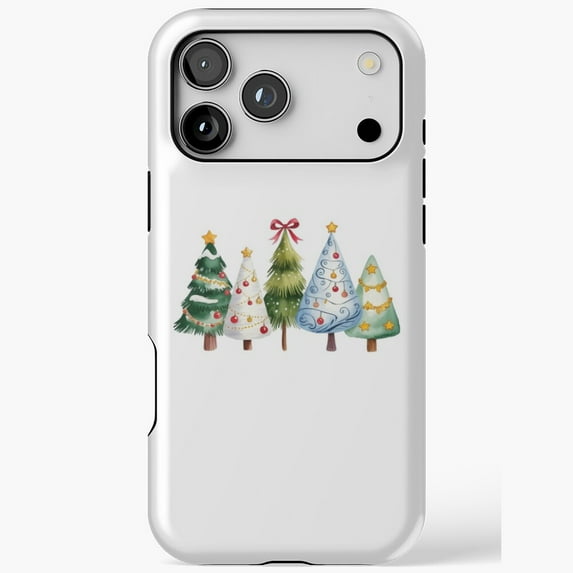 Cute Aesthetic Xmas Tree Art Case for iPhone 11 12 13 14 15 16 17 Pro ...