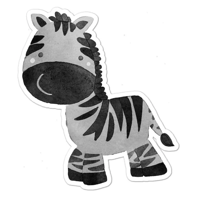 Cute African Zebra Sticker Indoor Outdoor Phone Decal Water Bottle ...