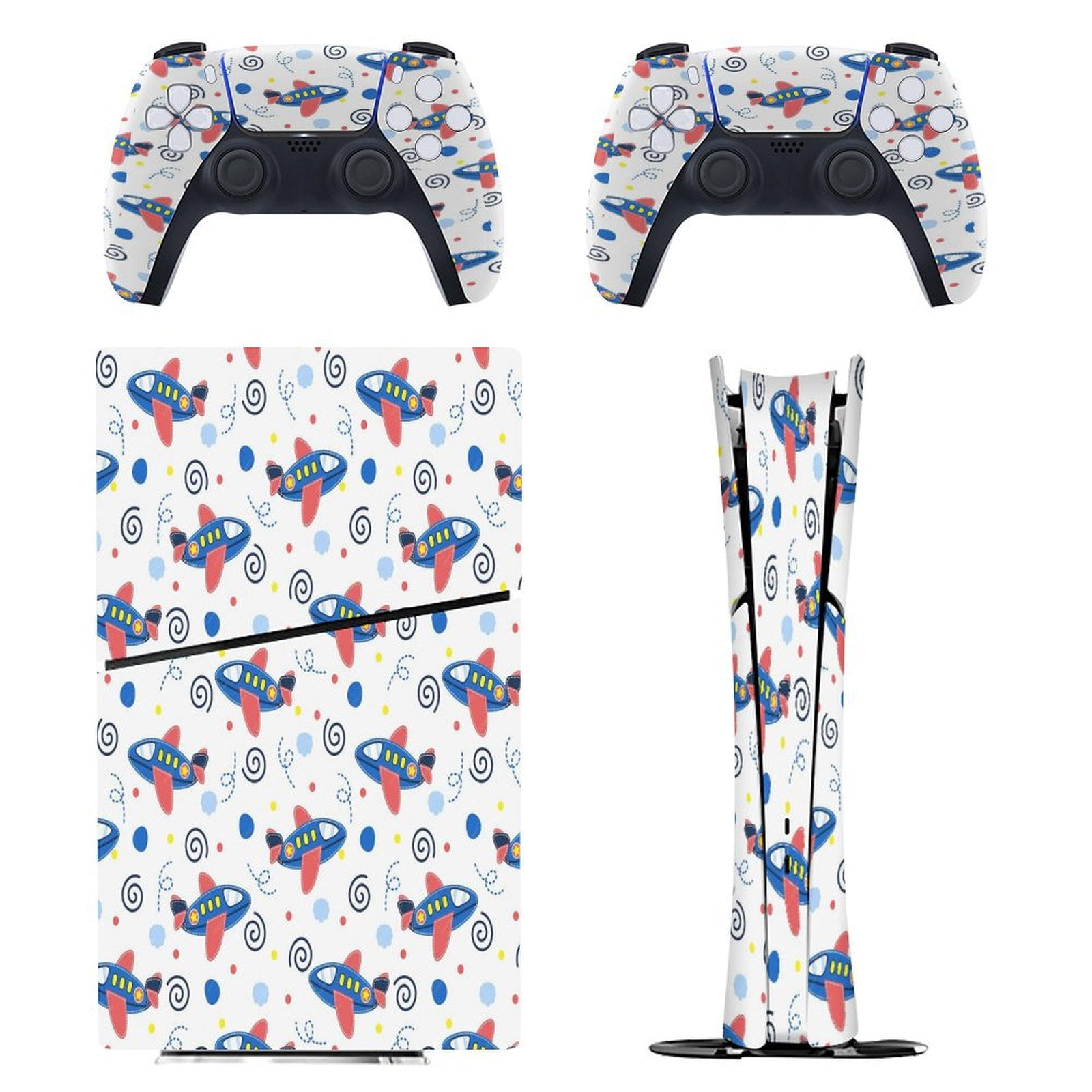 Cute Airplane Pattern PS5/PS5 Pro/PS5 Slim Digital Disc Skin Sticker ...