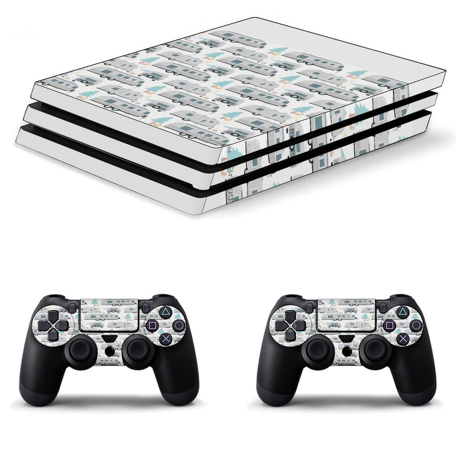 Cute Airstream Pattern PS4/PS4 Pro/PS4 Slim Skin Sticker For Console ...