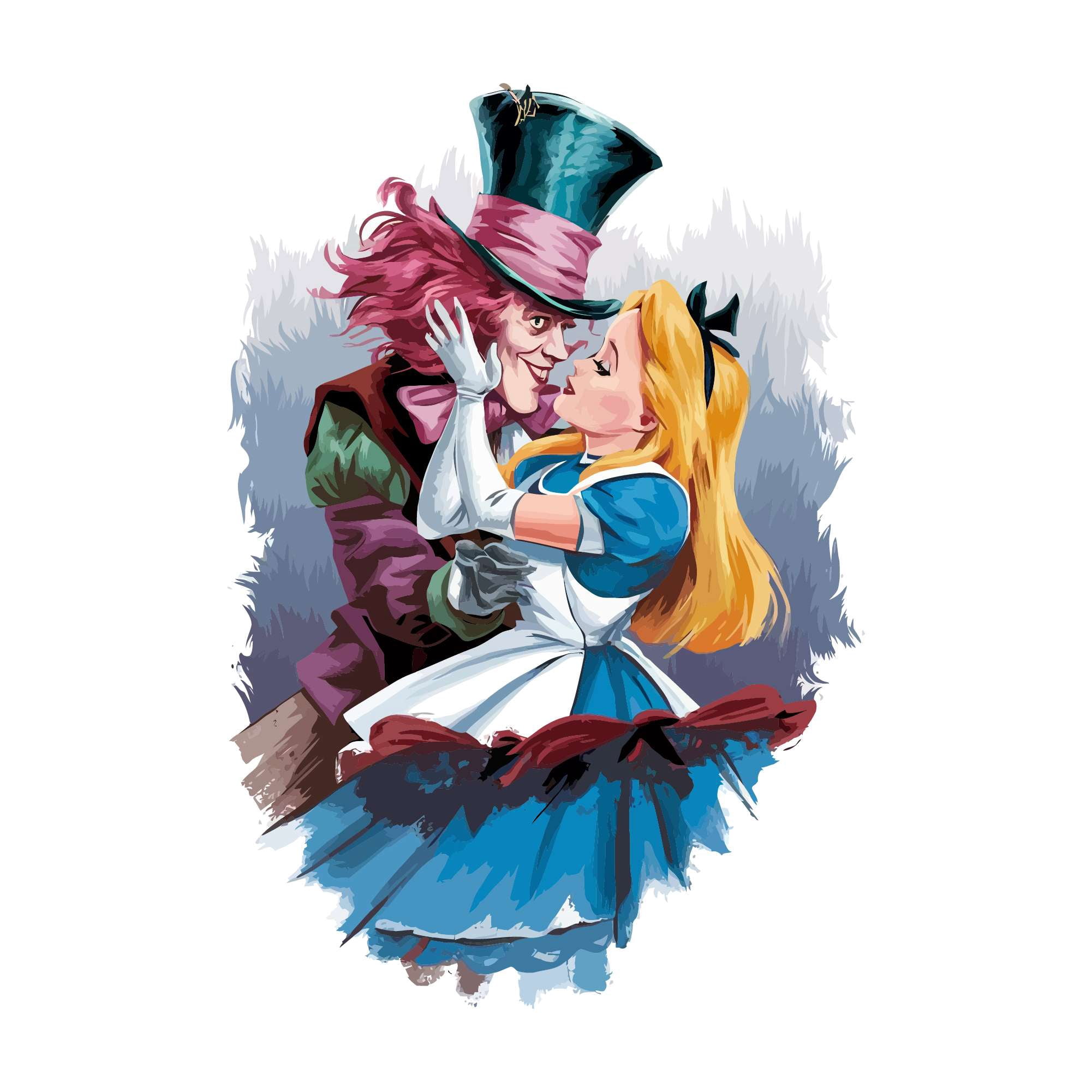 Cute Alice Hatter Fantasy Romantic Mad Hatter Cheshire Cat Alice in ...