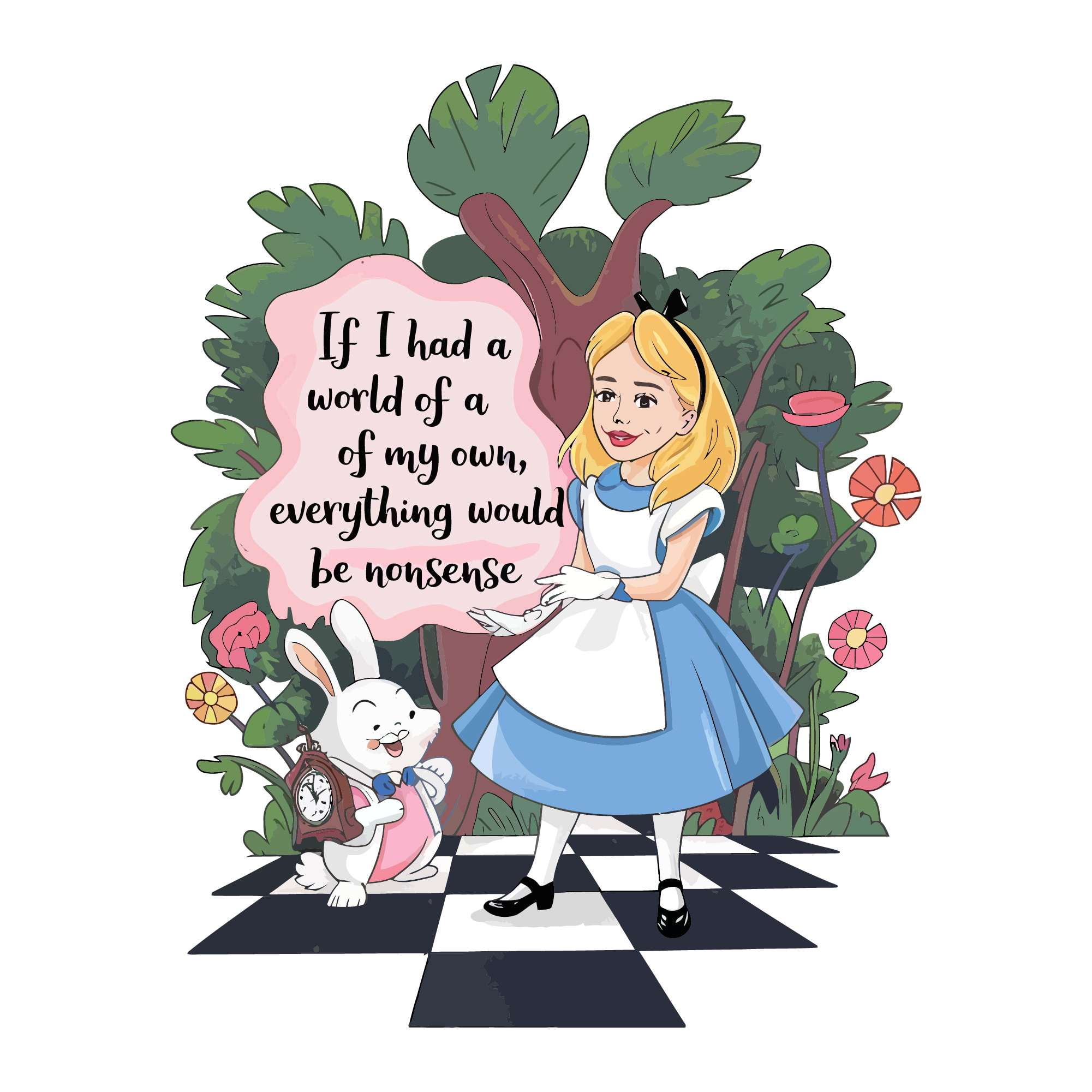 Cute Alice and Rabbit Adventure Mad Hatter Cheshire Cat Alice in ...