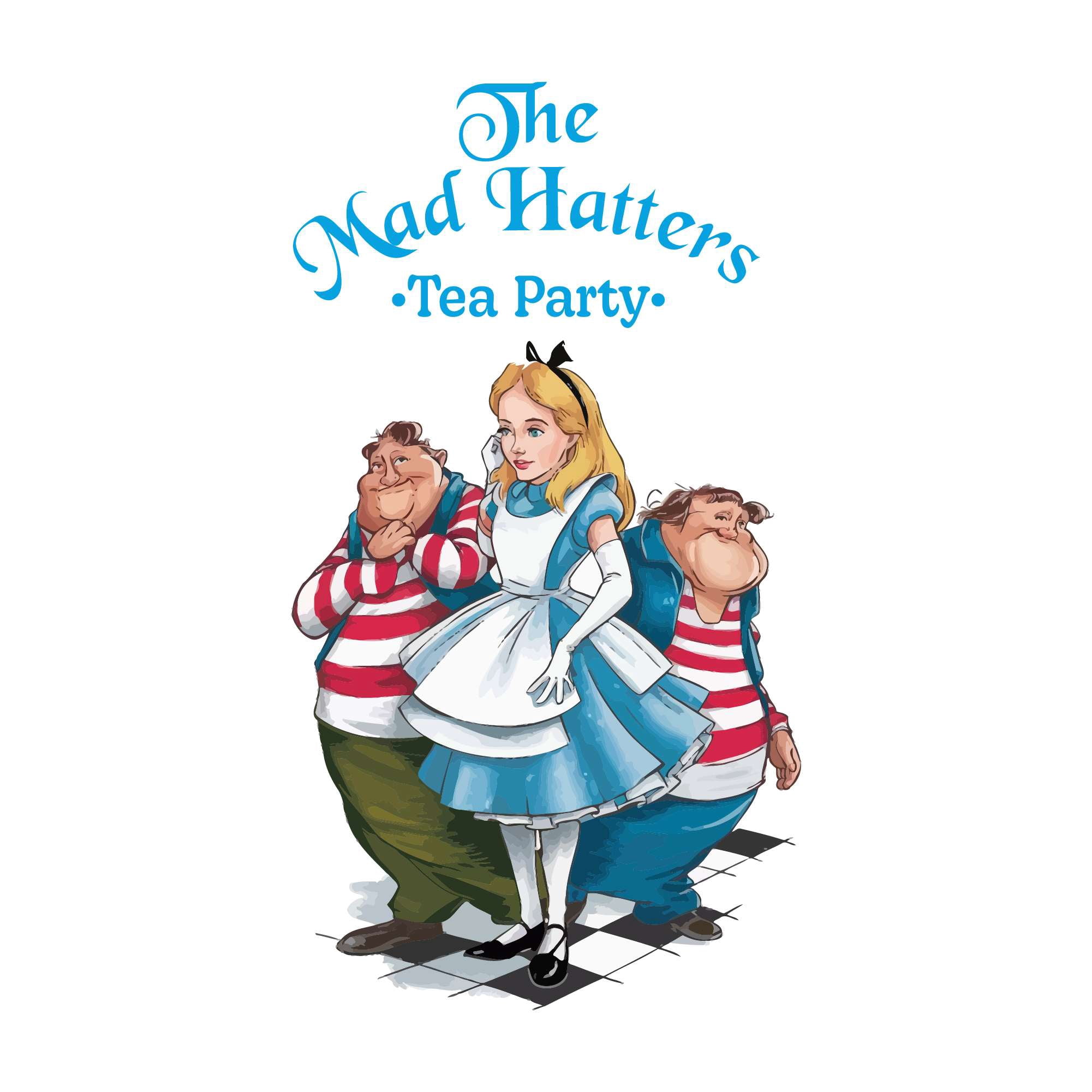 Cute Alice Tea Party Tweedles Mad Hatter Cheshire Cat Alice in ...