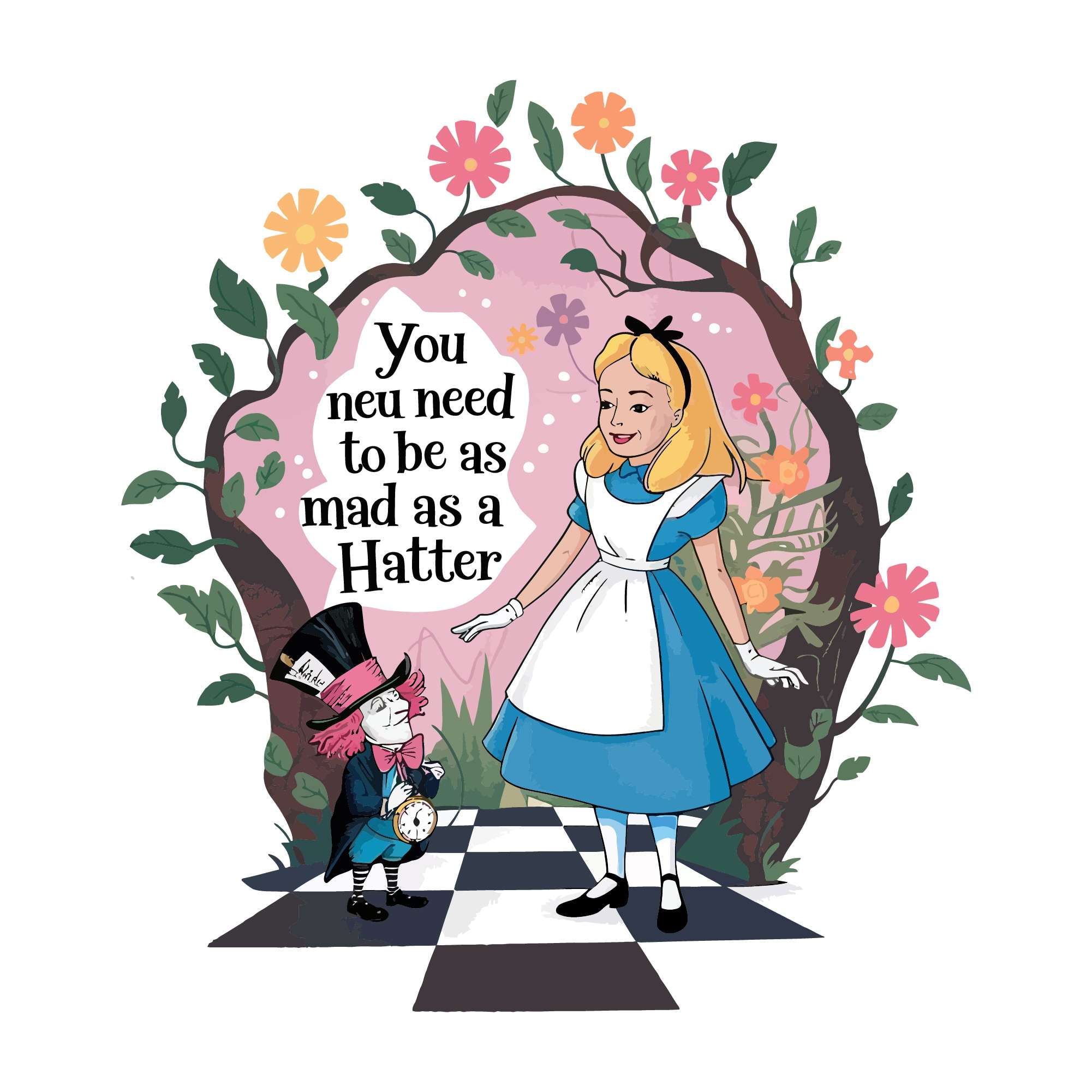 Cute Alice fantasy Fairytale world Mad Hatter Cheshire Cat Alice in ...