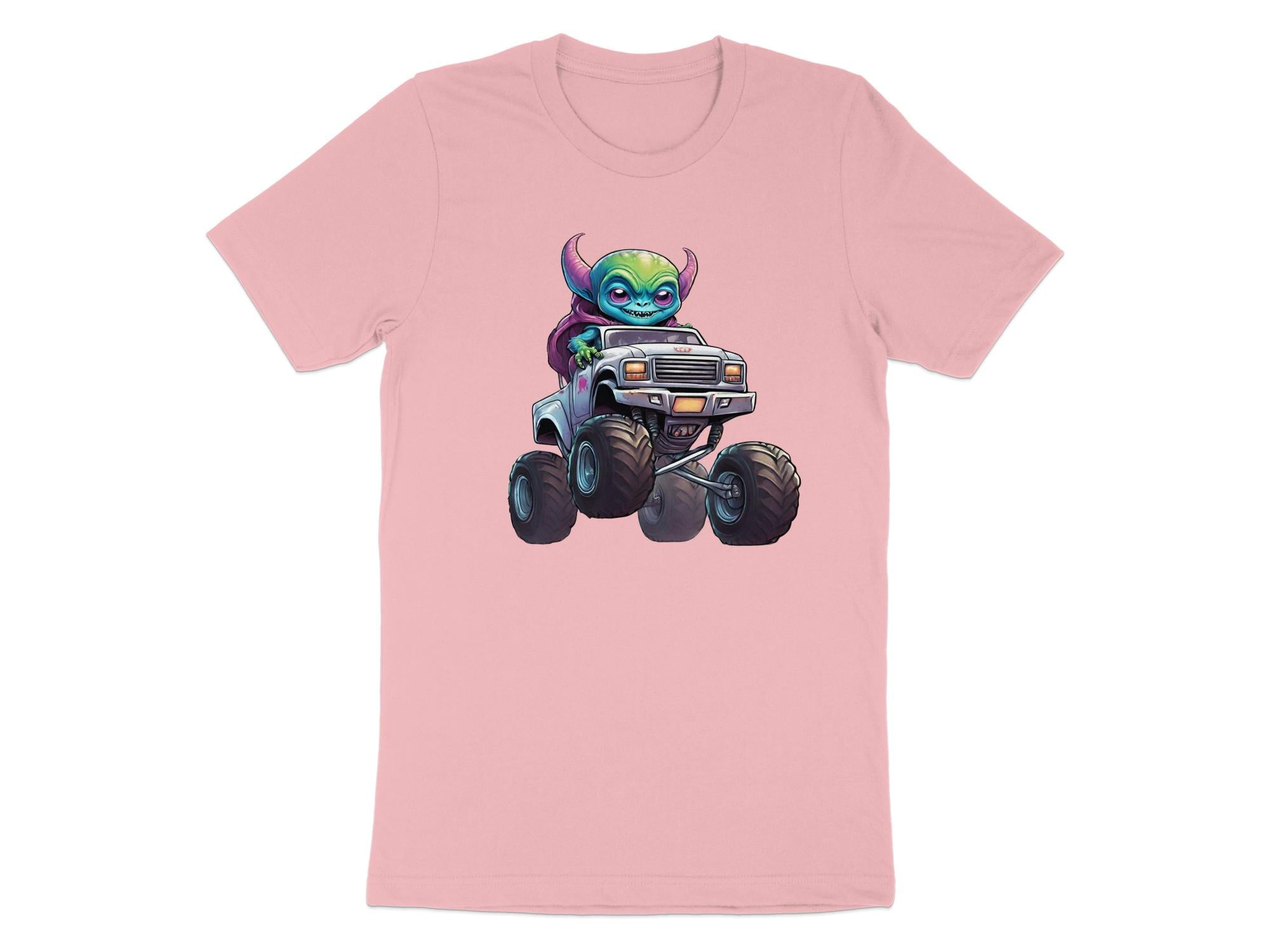 Cute Alien Driving Monster Truck UFO Gift for Men Women Kids T-Shirt ...