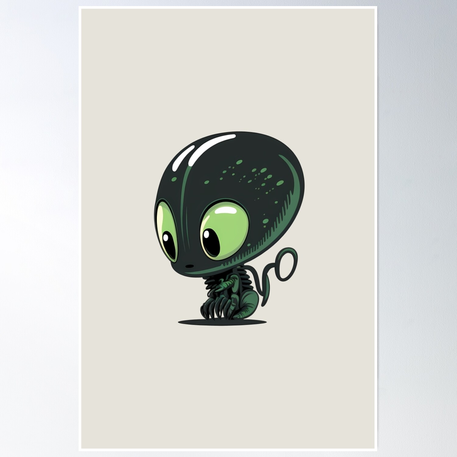 Cute Alien Poster Wall Art, Modern Wall Decor, 8x12 UNFRAMED - Walmart.com