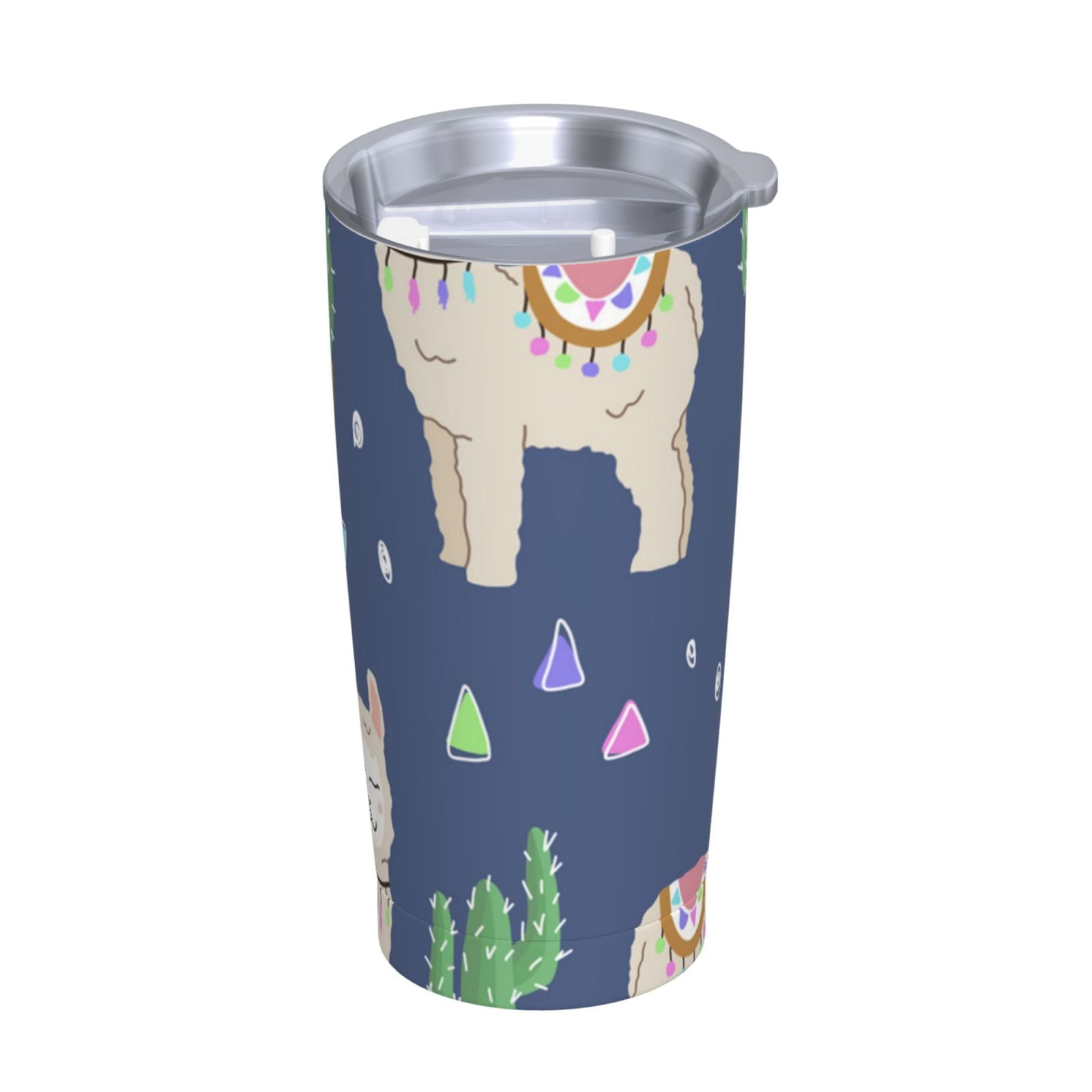 Cute Alpaca Cactus Peru Llama Stainless Steel Tumbler with Lid and ...