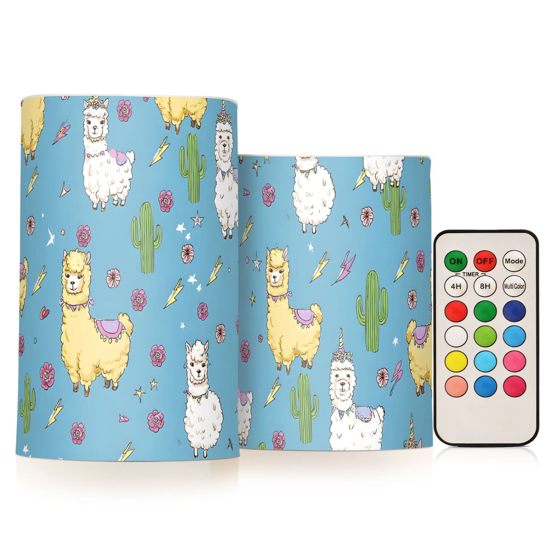 Cute Alpaca Flickering Flameless Candles Battery Operated with Remote ...