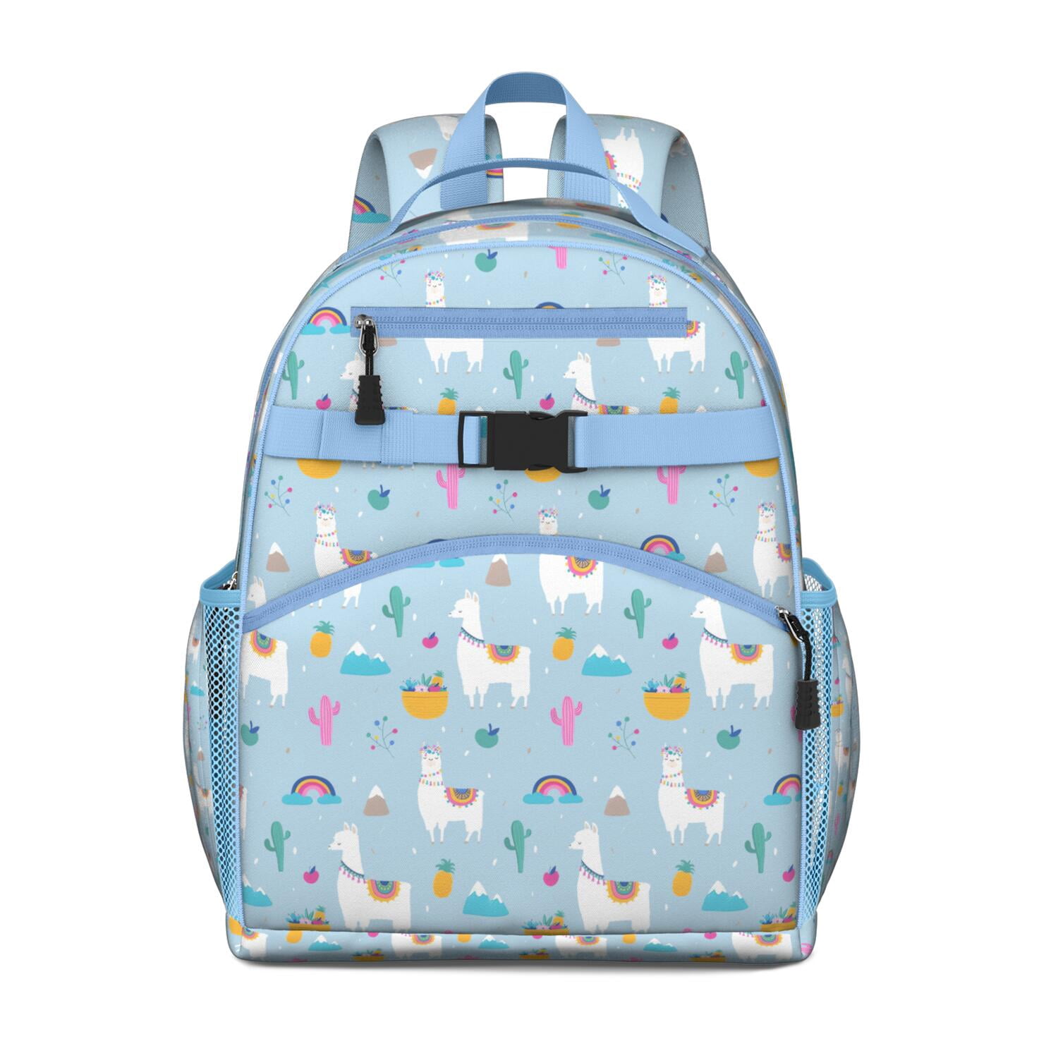 Cute Alpaca Pattern Waterproof Backpack - Lightweight Durable Book Bag ...