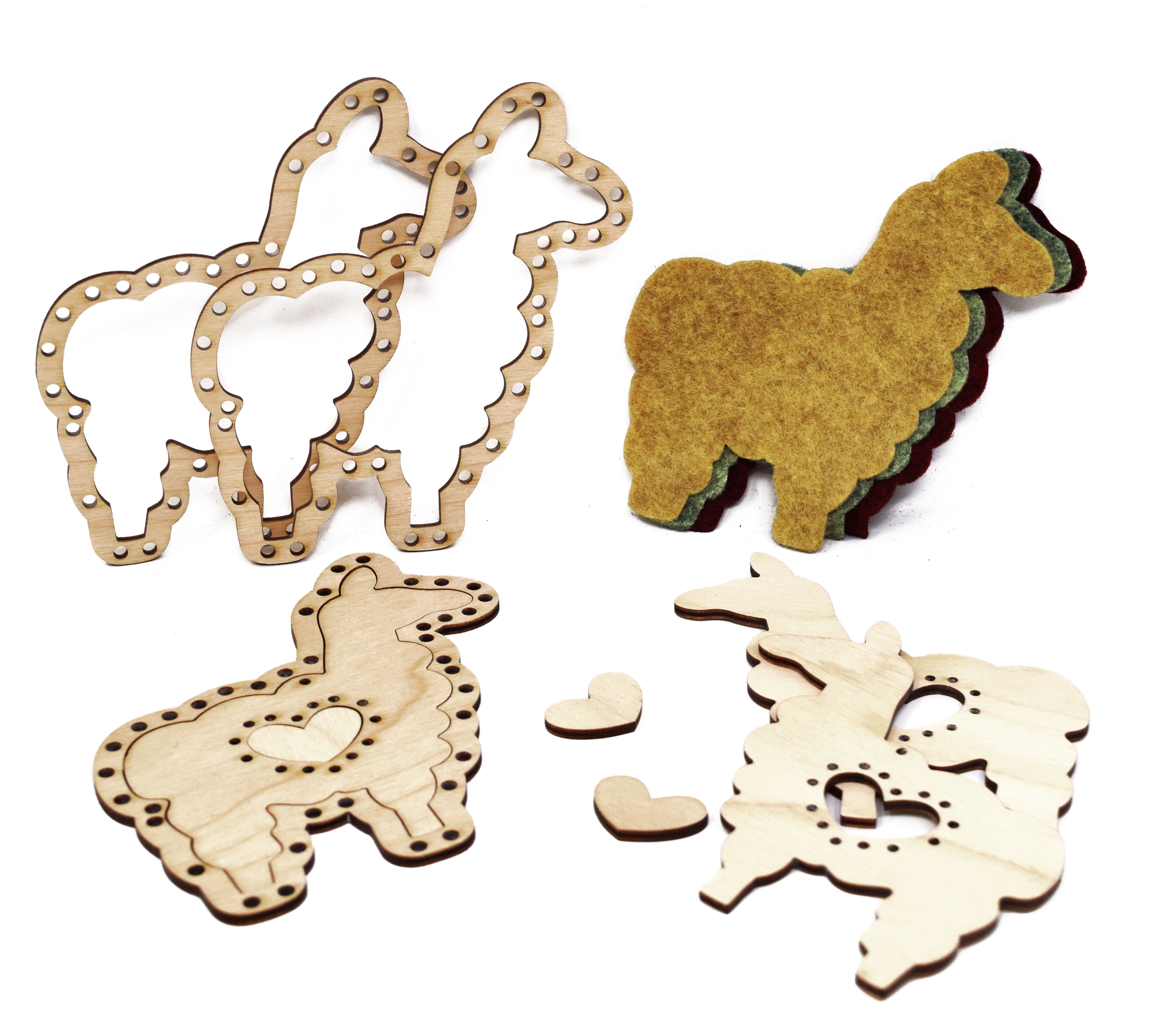 Cute Alpaca Shape - DIY Weaving loom Set - 4.5 x 4.25 inch ornament ...