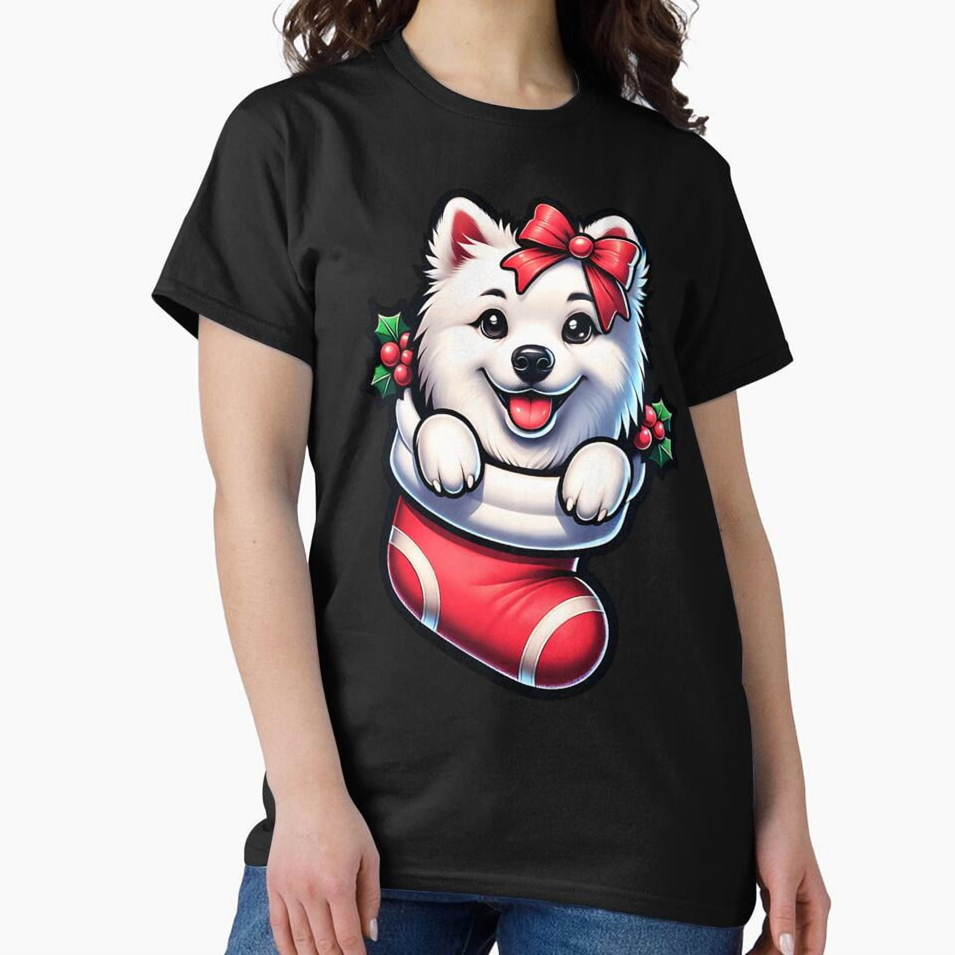 Cute American Eskimo Christmas Stocking With A Dog And A Holiday Vibe ...
