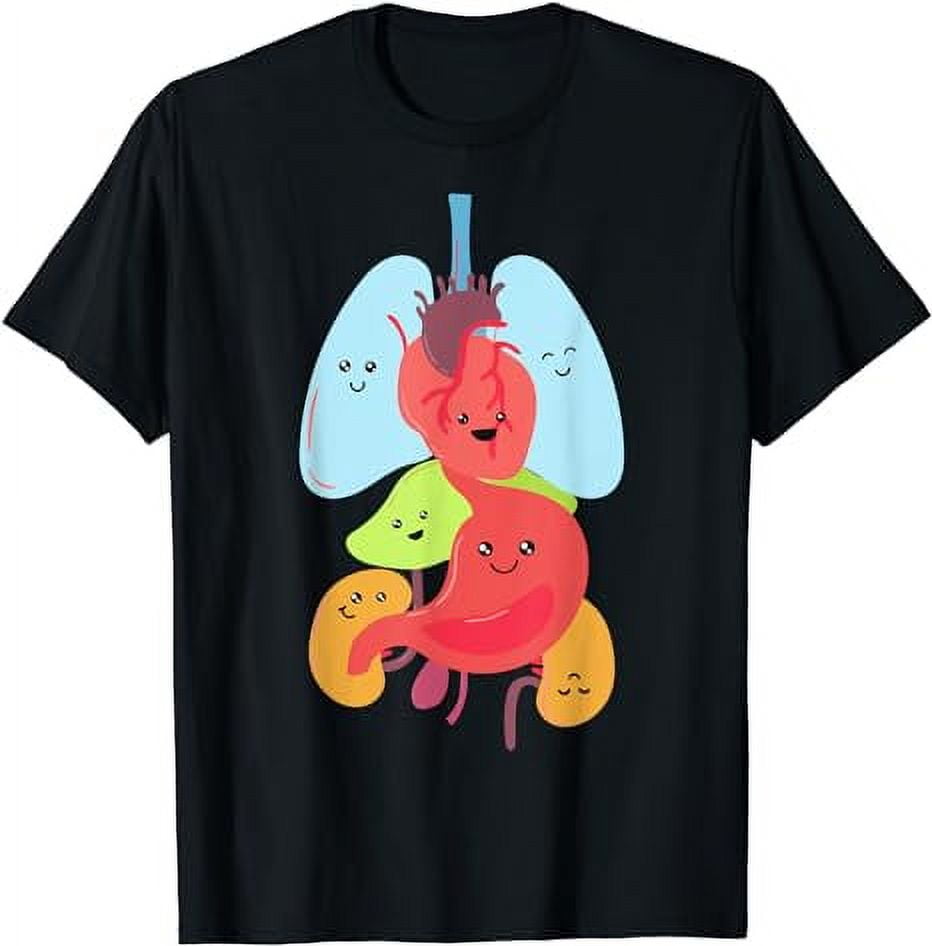 Cute Anatomy TShirt - Internal Organs Body Tee - Walmart.com